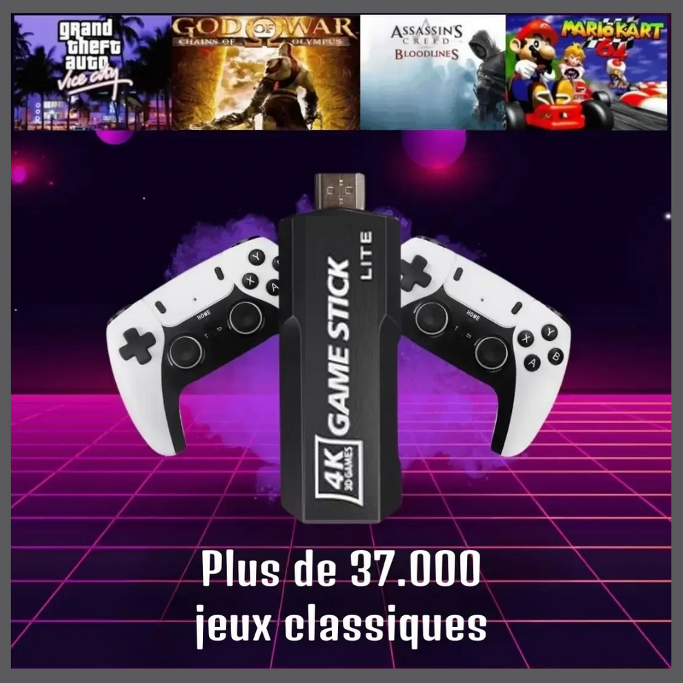 Console Rétro HD 4K + 2 Manettes 🎮 – BERDAQUEBEC